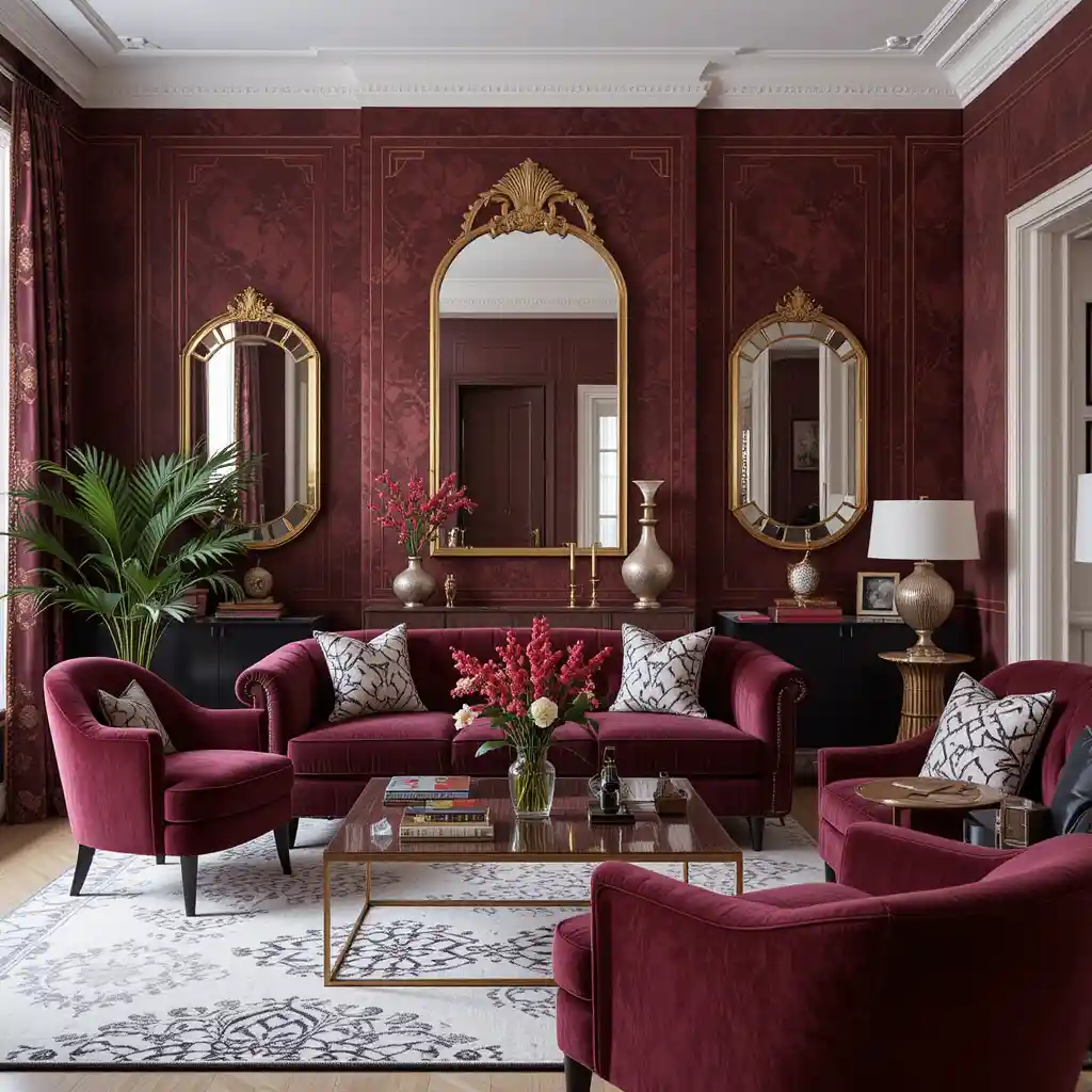 20 Elegant Burgundy Living Room Ideas for a Timeless Aesthetic